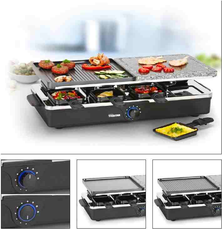 Raklet, kameni gril, 8 tiganja RA-2992 Tristar - Od Igle Do Lokomotive